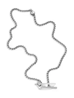 DIESEL® Logo-pendant Necklace - Silver
