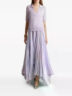 Khaite Julita V-neck Polo Top