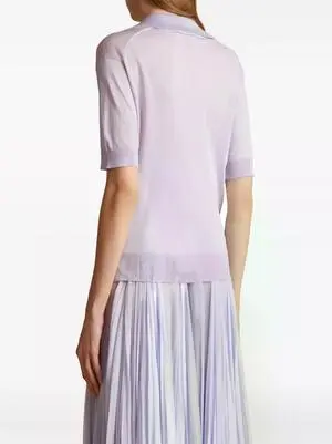 Khaite Julita V-neck Polo Top