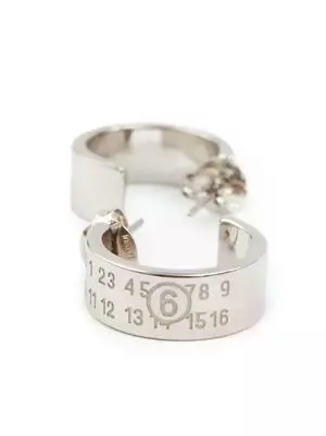 MAISON MARGIELA Numeric Engraved Hoop Earrings