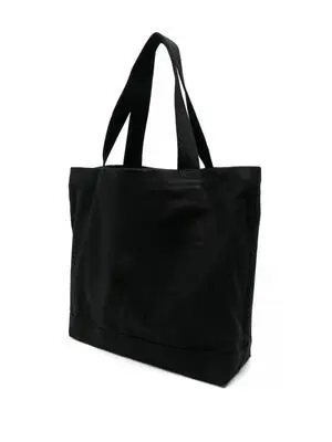 Maison Kitsuné Logo-print Tote Bag - Black