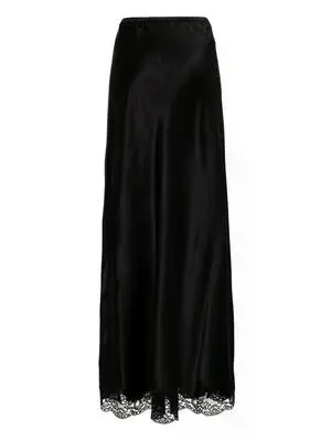Carine Gilson Lace-detail Silk Skirt