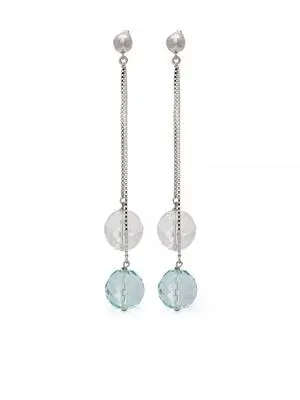 Ports 1961 Pearls Pendant Earrings - Silver