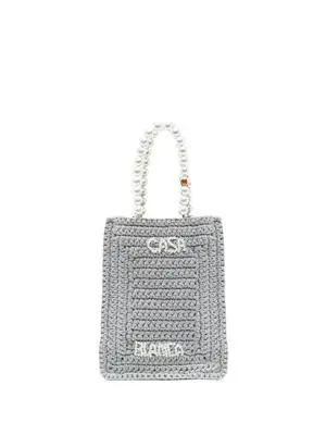 Casablanca Bead Chain Bag - Grey