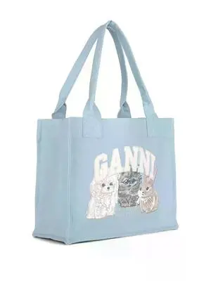 GANNI Recycled Cotton Large Tote Bag