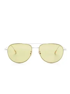 CUTLER & GROSS Two-tone Pilot-frame Sunglasses - Green