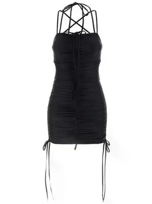 Balenciaga Ruched Mini Dress - Black