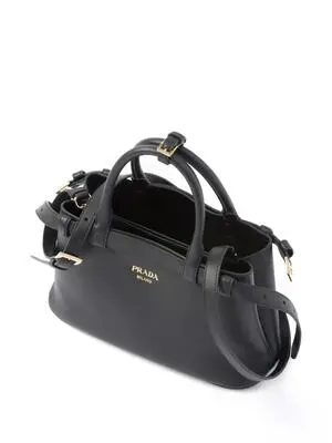 Prada Buckle Tote Bag - Black