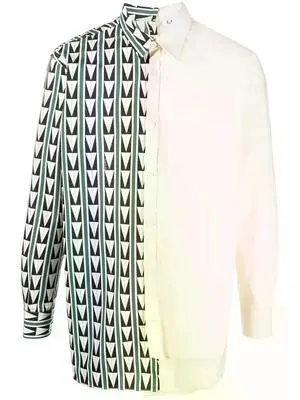 LANVIN Patchwork Geometric Print Shirt