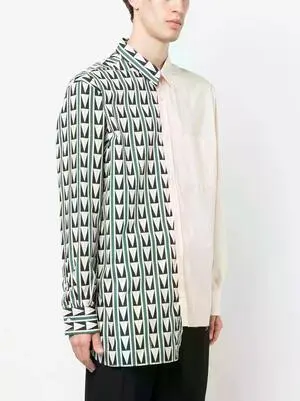 LANVIN Patchwork Geometric Print Shirt