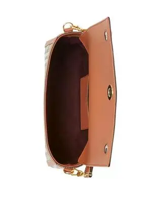 Burberry Check-pattern Top Handle Bag - Brown
