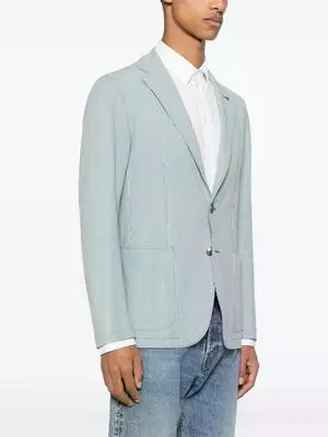 Tagliatore Striped Single-breasted Blazer - Green