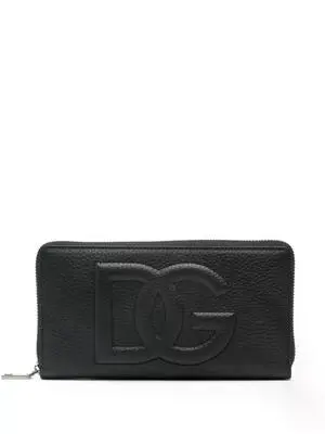 Dolce & Gabbana Embossed-logo Leather Wallet - Black