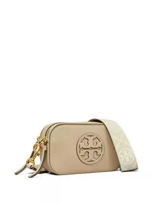 Tory Burch Mini Miller Leather Crossbody Bag - Neutrals