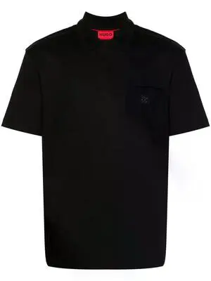 Hugo Appliqué-logo Cotton Polo Shirt - Black