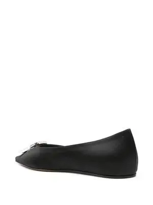 Amina Muaddi Camelia Ballet Flats - Black