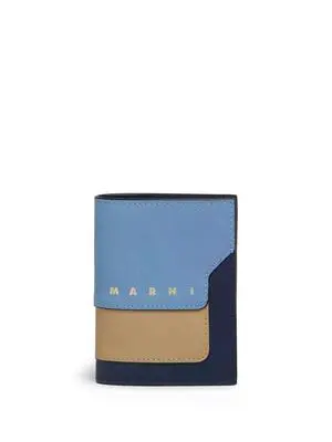 Marni Bi-fold Leather Wallet - Blue