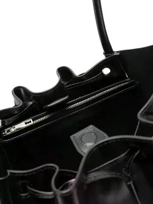 Proenza Schouler Large Ruched Leather Tote Bag - Black