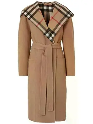 Burberry Checked-detail Wrap Coat