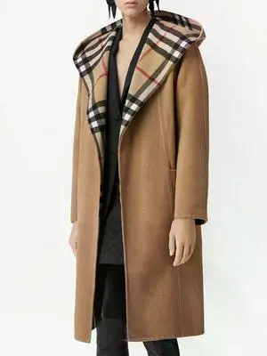 Burberry Checked-detail Wrap Coat