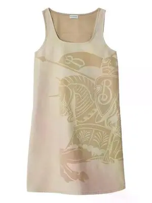Burberry Cotton Mini Dress - Neutrals