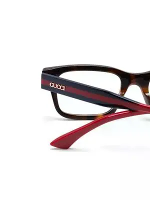 Gucci Square-frame Glasses - Brown
