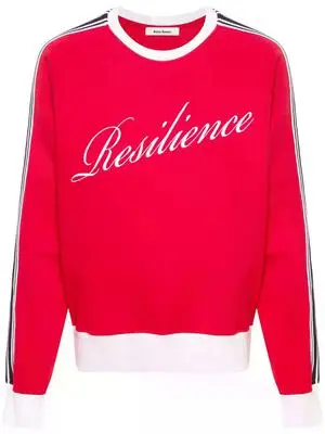 WALES BONNER Resilience Organic Cotton Sweatshirt - Red