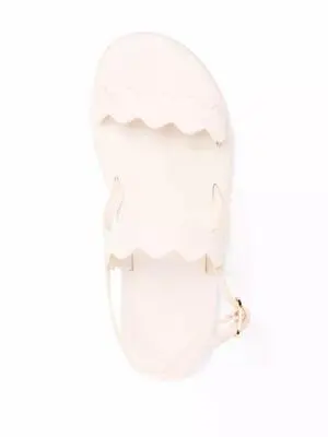 ANCIENT GREEK SANDALS Afros Scalloped-strap Sandals - Neutrals