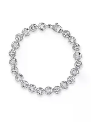PRAGNELL 18kt White Gold Diamond Rockchain Bracelet - Silver