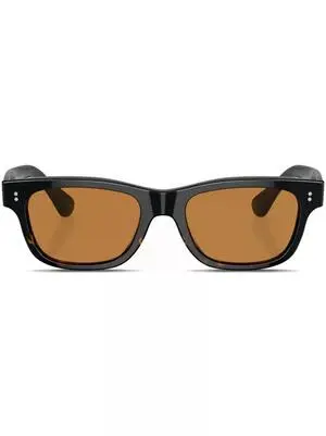 Oliver Spencer Rosson Rectangular-frame Sunglasses - Black