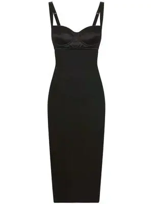 Dolce & Gabbana Sleeveless Bustier Midi Dress - Black