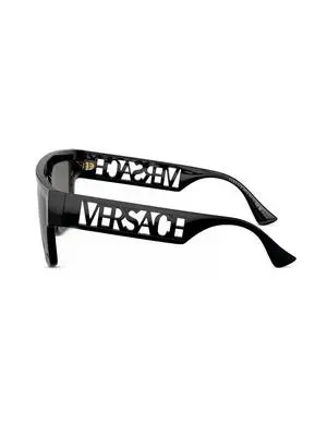 Versace Logo-embossed Square-frame Sunglasses