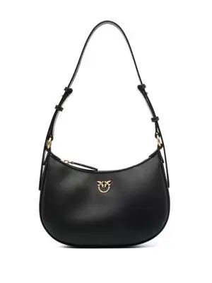 Pinko Leather Shoulder Bag With Love Birds Buckle