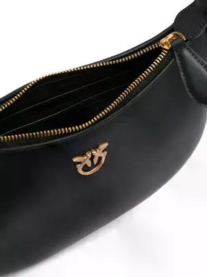 Pinko Leather Shoulder Bag With Love Birds Buckle
