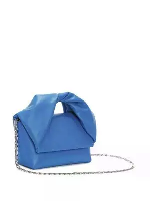 JW Anderson Twister Leather Shoulder Bag - Blue