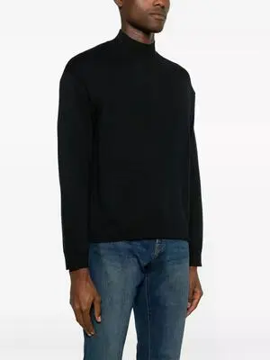 Emporio Armani Virgin Wool Mock-neck Sweater