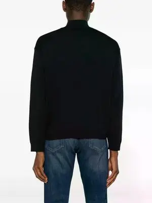 Emporio Armani Virgin Wool Mock-neck Sweater