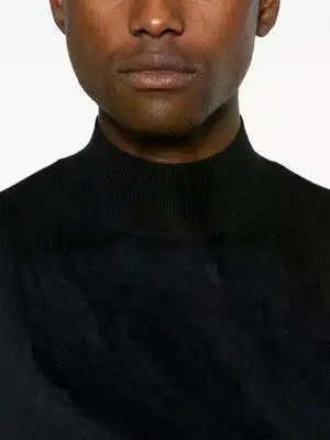 Emporio Armani Virgin Wool Mock-neck Sweater