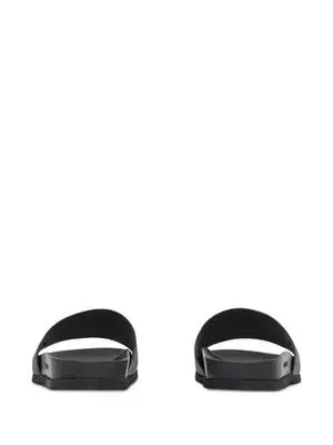 Burberry Checked Pool Slides - Grey