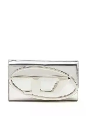 DIESEL® 1dr Leather Chain Wallet - Silver
