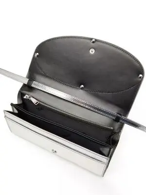 DIESEL® 1dr Leather Chain Wallet - Silver