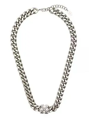 Off-White Arrows-motif Necklace - Silver