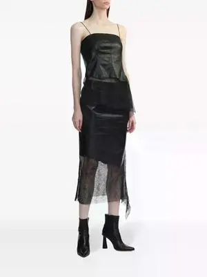 Helmut Lang Sheer Leather Top