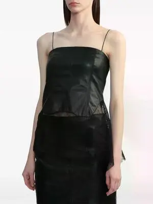 Helmut Lang Sheer Leather Top