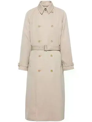 Prada Double-breasted Wool Trench Coat