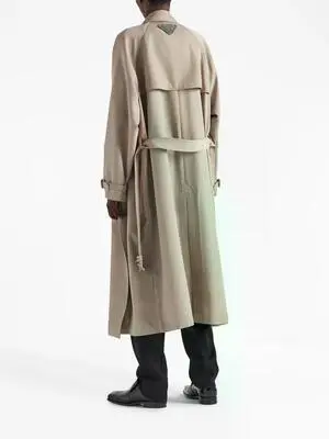 Prada Double-breasted Wool Trench Coat