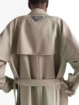 Prada Double-breasted Wool Trench Coat