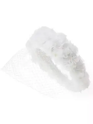 MAISON MICHEL Constance Tulle-detail Tiara - White