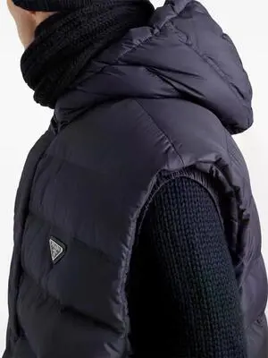 Prada Recycled Polyester Down Hooded Vest