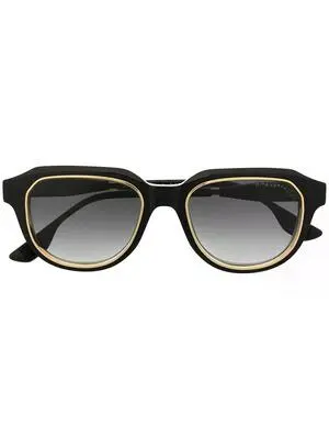 Dita Gold-rimmed Tortoiseshell Frame Sunglasses - Black